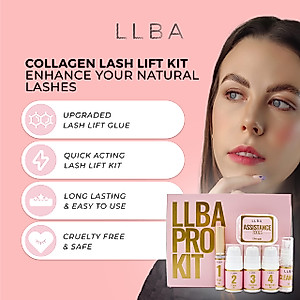 LLBA Lash Lift Kit, Eyelash Perm Kit, Professional Use, Upgraded Incredients, Long-Lasting, Semi-Permanent Curling, Ensuring Hyngen & Easy Cleaning