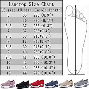 Huien Women's Orthopedic Sneakers, Mesh Up Stretch Platform Sneakers Comfortable Casual Fashion Sneaker Breathable Walking Shoes (Pink,9)