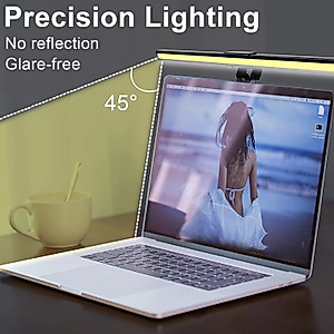 Monitor Light Bar, Monitor Lights USB Powered LED Computer Light, 3 Switchable Light Modes, Dimmable Monitor Lamp, Computer Monitor Light for Desk/Office/Home, Black