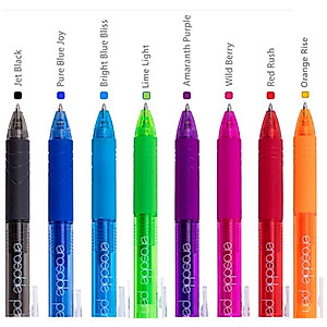 HUALX Erasable Pen Retractable Gel Ink Pens 0.7mm,Drying Rolling Ball Pens with Eraser for Kid Students Adults (8 colors (8 pens + 8 refills)
