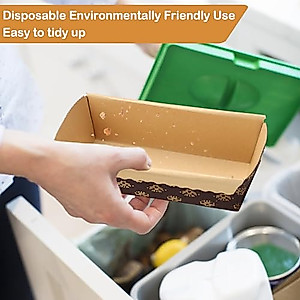 Tcucina Baking Parchment Paper Mini Loaf Pans 15 Pack Disposable, 6x2.5 IN 13 OZ Food Grade Bread Pan Liners for Microwave Oven Toaster Air Fryer, Small Meatloaf, Bundt Cake