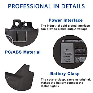 EFOHANA 0G74G Laptop Battery Replacement for Dell Latitude 7000 E7290 E7280 E7390 E7380 E7490 E7480 Series Notebook OG74G MXV9V 2PFPW 02PFPW 11.4V 42Wh 3500mAh 3-Cells