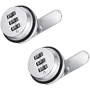 Tidorlou 4 Pack combination cabinet lock, Password Coded cabinet Lock,combination cam locks with 1-1/8'' Cylinder Chrome Finish,Security Locks for Cabinet Deposit Box Mailbox (2 pcs 1 1/8 Inch)