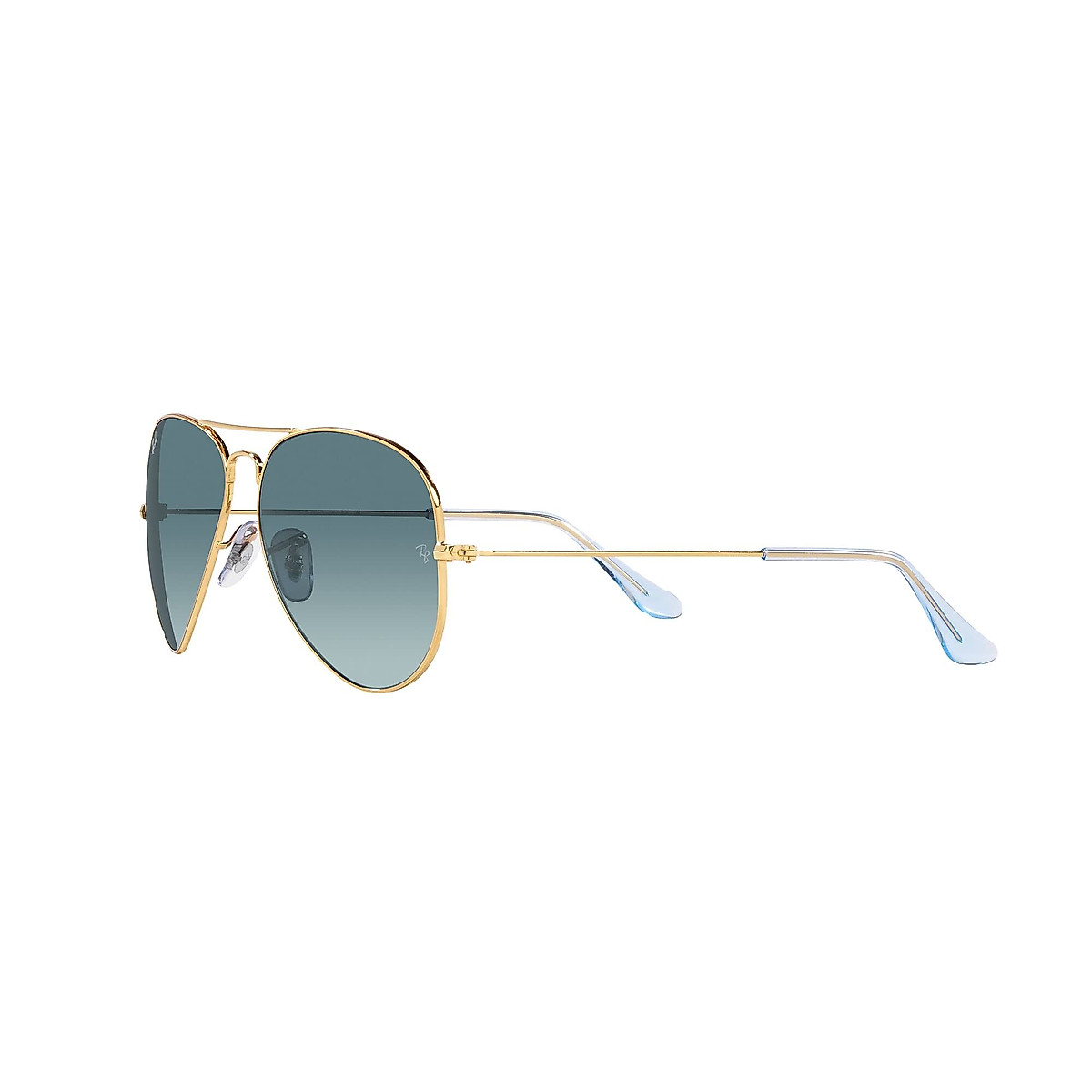 Ray-Ban RB3025 Classic Aviator Sunglasses, Gold/Blue Gradient Grey, 58 mm