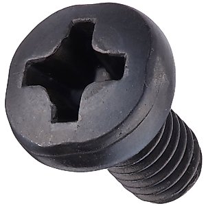 Small Parts M3.56D7985AB Steel Pan Head Machine Screw, Black Oxide Finish, Meets DIN 7985, #1 Phillips Drive, M3.5-0.6 Thread Size, 6 mm Length, Fully Threaded, Import (Pack of 100)