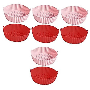 UPKOCH 8 Pcs air fryer pan oven basket air fryer Air Fryer Silicone Basket air fryer liner silicone baking mat accessories for air fryer large basket rubber Silica gel lift non stick