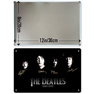 ORIMAMI The Beatles Metal Sign, 8 x 12 Inch, Wall Decor, Memorabilia and Gifts for Fans