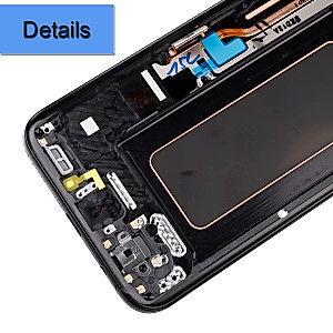 [No Fingerprint Support] New TFT LCD Screen Compatible with Samsung Galaxy S8+ Plus G955F G955P G955V G955T G955R4 LCD Touch Screen Display Assembly with Frame + Tools(Black)