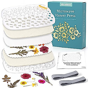 Etcokei Flower Press Kit, 6.3"*8.3" Flower Pressing Kit for Adults & Kids, Larger Flower Press for Plant DIY Arts, Resin Arts, Scrapbooking, Nail Craft