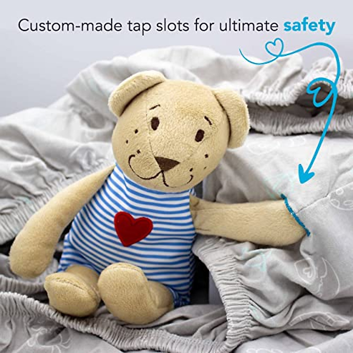 Luvberries 100% Organic Cotton Crib Sheets (Set of 2) for The Baby Bjorn Travel Crib, Baby and Toddler, Fitted Crib Sheets, for Boys & Girls (Day and Night)