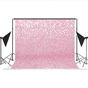 Lofaris Pink Bokeh Photography Backdrop Shinny Spots Sparkle Abstract Halos Background Newborn Baby Shower Birthday Party Decorations Portrait Photo Booth Props 7x5ft