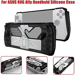 T Tersely Protective Case for ASUS ROG Ally 2023 with Built-in Kickstand,Grip Cover with Shock-Absorption and Anti-Scratch Design Cover Accessories Compatible with ROG Ally