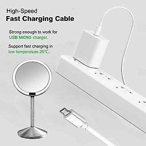 Replacement Charger Adapter Micro USB Charging Cord Cable for Simplehuman 5 inch & 8 inch Round Sensor Makeup Mirror (5FT)