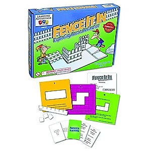 Learning Advantage 4612 Fence It in: Exploring Area and Perimeter Game, Grade: 2, 20.3" Height, 8.85" Width, 13.3" Length
