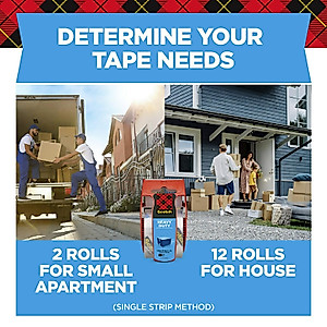 Scotch Heavy Duty Shipping Packaging Tape with Dispenser , Pack Of 2