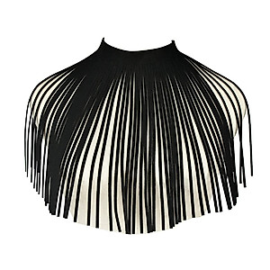 Mrotrida Tassel Bib Necklaces Long Velvet Fringe Choker African Chunky Necklace Jewelry for Women Party Beach