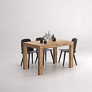 Mobili Fiver, First Extendable Table, Rustic Oak, Made in Italy