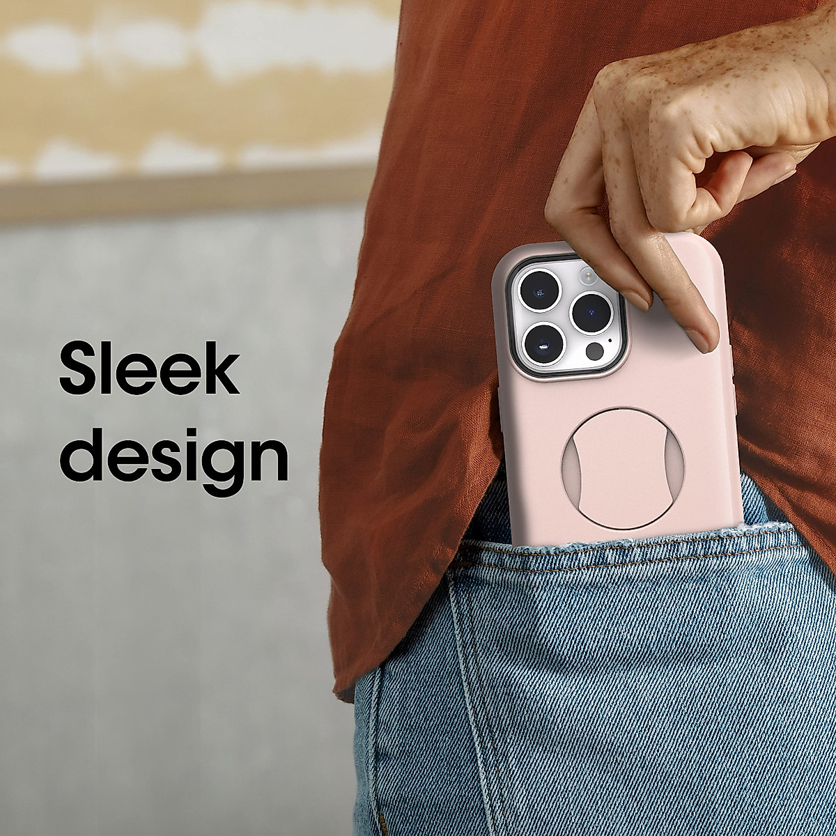 OtterBox iPhone 14 Pro Max OtterGrip Symmetry Series Case - Made ME Blush (Pink), Built-in Grip, Sleek case, Snaps to MagSafe, Raised Edges Protect Camera & Screen