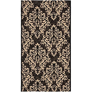 SAFAVIEH Courtyard Collection 2' x 3'7" Black/Cream CY6930 Indoor/ Outdoor Waterproof Easy-Cleaning Patio Backyard Mudroom Accent-Rug