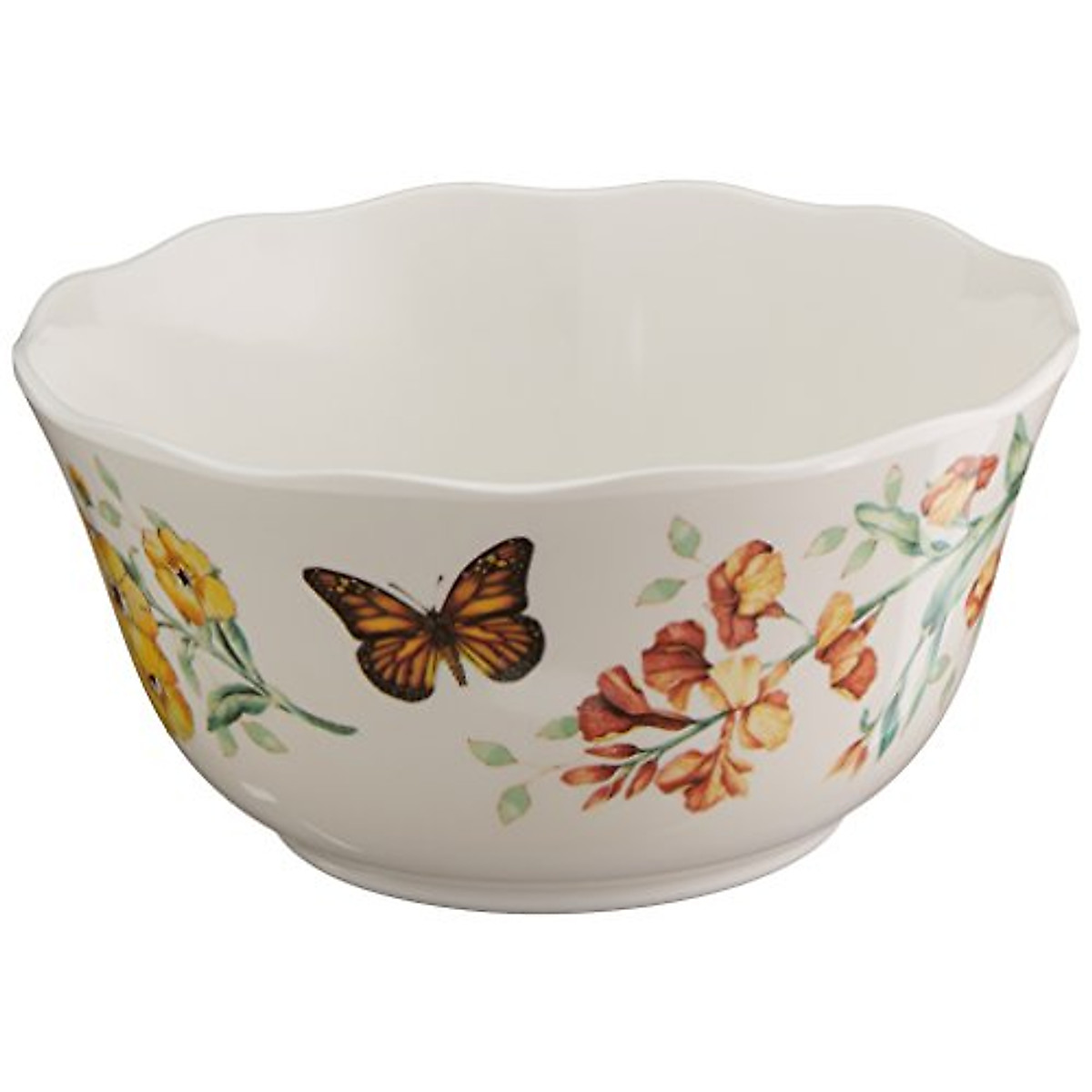 Lenox Butterfly Meadow Melamine 4-Piece Bowl Set, 1.3 LB, White