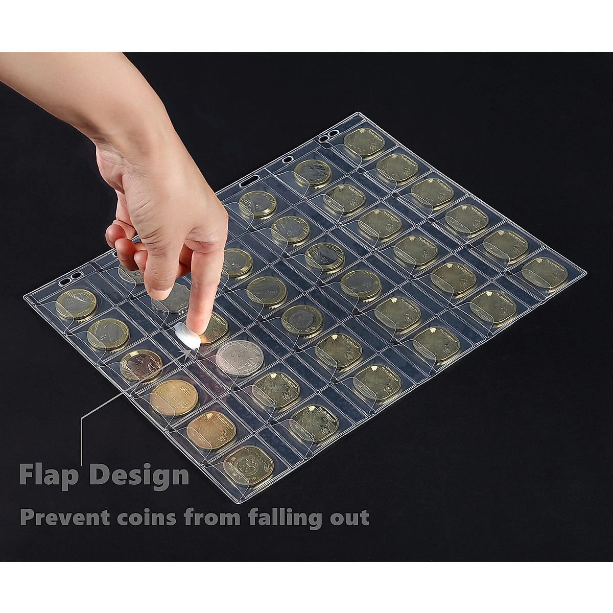 MUDOR Coin Collection Holder Album for Collectors, 310 Pockets Coin and Currency Collecting Binder Book with Zipper and Handle, Album Supplies