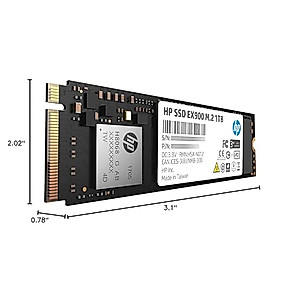 HP EX900 M.2 2280 1TB PCI-Express 3.0 x4 3D TLC Internal Solid State Drive (SSD) 5XM46AA#ABC