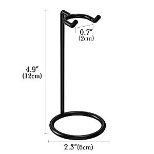 Linkidea Stainless Steel Safety Razor Stand, Men's Travel Shaving Razor Holder Compatible with Long Handle Safety Razor, Fusion 5 Proshield (Black)