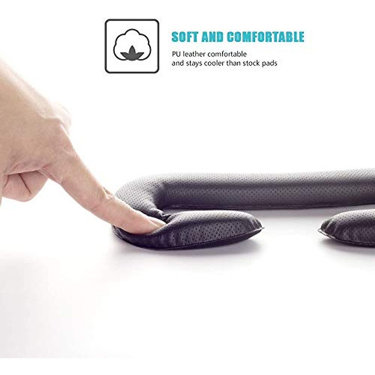 KIWI design VR Face Cover Cushion for HTC Vive, Foam Pad Eye Pad Replacement for HTC Vive 2 Packs 12mm 6mm with Lens Cleaning Kit