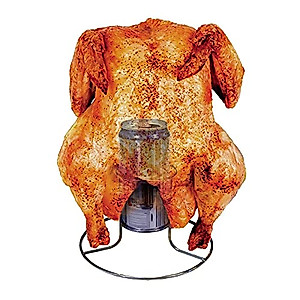 KAMaster Beer Can Chicken Holder for Grill and Smoker,More Higher to Holder - Beercan Chicken Rack Stainless Steel BBQ Roaster Rack for Grill Accessories Turkey Fryer Base Oven Rib Racks for Smoking