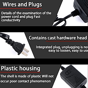 12V Sealed Lead Acid Battery Charger, 1300mA SLA Charger Adapter, Short Circuit Protection and LED Indicator Light, Automotive Accessories for Car, SUV, Tractor, Motorcycle