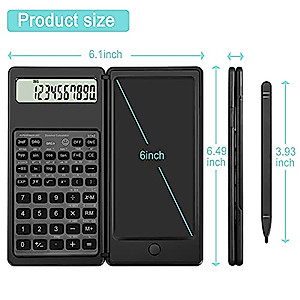 Aucanla Scientific Calculators,10-Digit LCD Display Desk Calculator with Notepad,Premium School Supplies for High School & College Students