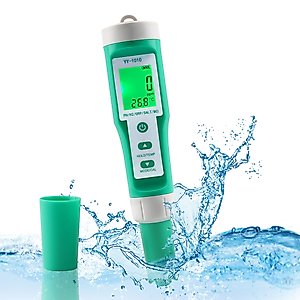 Hydrogen Water Tester 10 in 1 Resistivity/Fertility/H2/pH/TDS/EC/ORP/S.G/Salt/Temp Meter with ATC pH Meter,0.01 High Accuracy pH Tester Digital,TDS Meter PPM Meter for Drinking,Hydroponics,Pool.