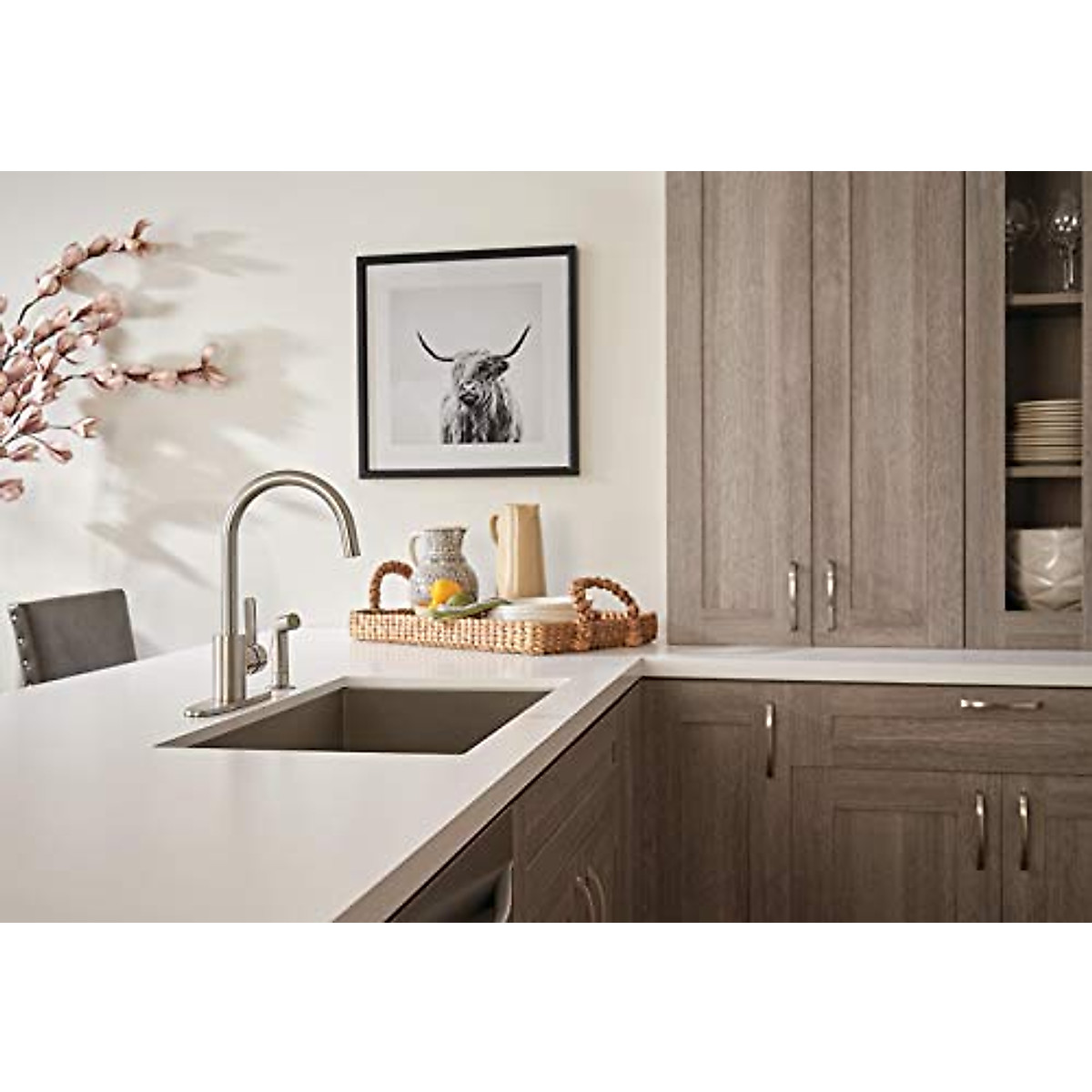 Peerless Precept Single-Handle Kitchen Sink Faucet with Side Sprayer, Stainless P199152LF-SS