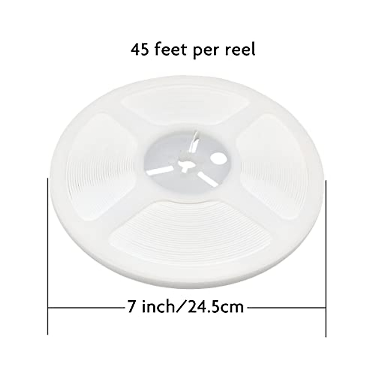 RNY Plastic Rattan Synthetic Wicker Repair Material for Knit and Chair Table Basket (White, 45), 45 ft