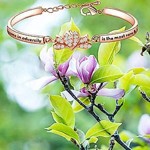 KUIYAI Mulan Jewelry Flower Charm Bracelet The Flower That Blooms in Adversity is The Most Rare and Beautiful of All Princess Bracelet Jewelry (RG Bracelet)
