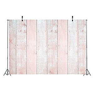 BELECO 7x5ft Fabric Wood Backdrop Light Pink Colored Wood Planks Texture Photography Backdrop for Birthday Party Baby Shower Boy Girl Product Photoshoot Pets Photo Background Props