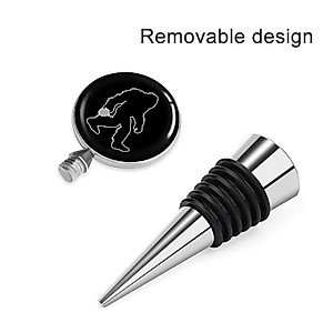 Bigfoot Carrying Kettlebell Wine Bottle Stopper Zinc Alloy Beverage Bottle Stoppers for Gifts Bar Holiday Party Wedding