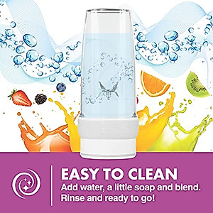 Bionic Blade Personal Blender 490mL, Cordless, Rechargeable 18,000 RPM Portable Blender for Shakes and Smoothies Mini Blender Portable 8.6" Tall, Seen On TV