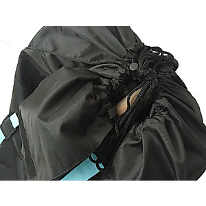 Bububee 'Elua XL Double Stroller Gate Check Travel Bag (Black & Aqua)