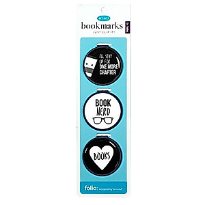 Just Clip it! Quote Bookmarks - (Set of 3 clip over the page markers) - Can't you see I'M READING, BOOKS are Sexy, I LIKE BIG BOOKS & I Cannot lie. Funny Bookmark Set of all ages.