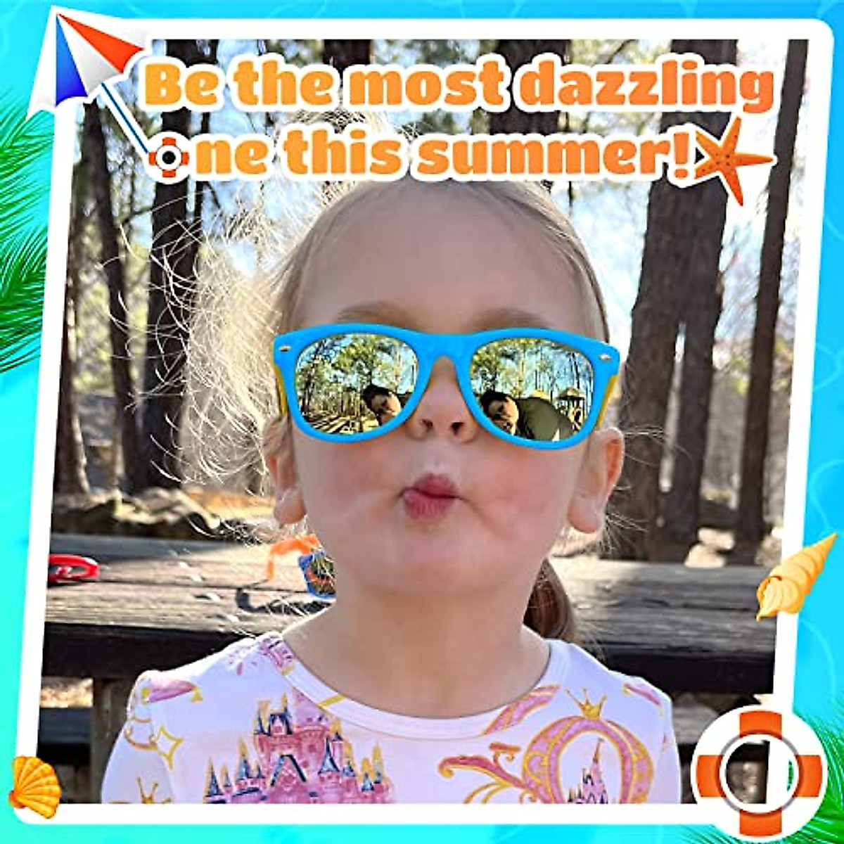 GIFTINBOX Kids Sunglasses Bulk, 24Pack Kids Sunglasses Party Favor with UV Protection for Boys Girls, Beach Pool Birthday Party Supplies, Goody Bag Fillers Easter Basket Stuffers Gift for Kids 3-8