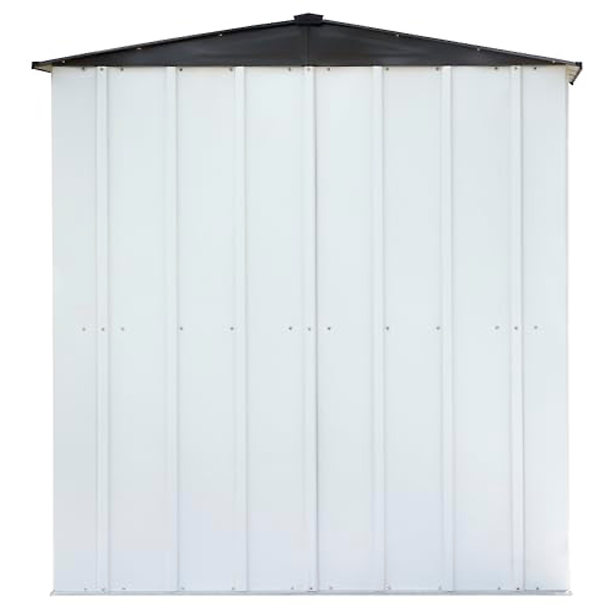 Arrow Shed Designed 6' x 3' x 6' Compact Outdoor Metal Backyard, Patio, and Garden Shed Kit, Flute Gray and Anthracite