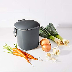 OXO Good Grips Easy-Clean Compost Bin, Charcoal - 0.75 GAL