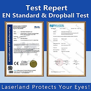 Laser Safety Glasses 532nm OD6 180nm-532nm Wavelength Violet/Blue/Green Laser Protective Goggles for 405nm, 445nm, 450nm,473nm 532nm, Like Tattoo Eyebrow Removing T1- F