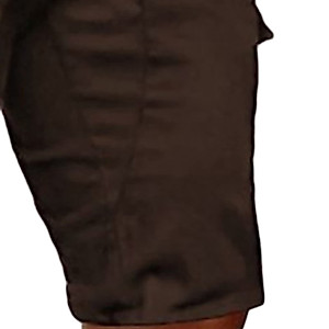 Men's Elastic Waist Multi Pockets Shorts Lightweight Military Cargo Short Pants Drawstring Relaxed Fit Army Short (Brown,4X-Large)