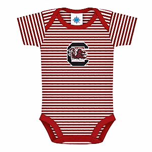 Creative Knitwear University of South Carolina Gamecocks Striped Baby Bodysuit