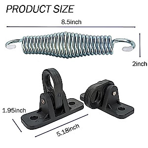 Xiaoyudou Porch Swing Hanging Kit - 750lbs Chrome Springs for Porch Swing, Hanging Chairs, Hammocks and Hammock Chairs (2 Pack)