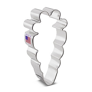 Carrot Cookie Cutter, 4" Made in USA by Ann Clark