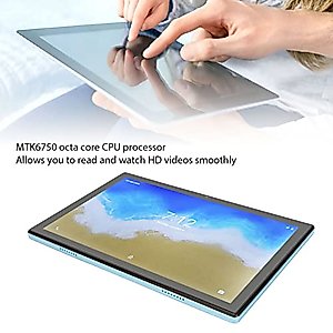 10.1in Tablet, Blue 3200 X 1440 Screen 100‑240V 5G WiFi Efficient Octa Core CPU Tablet for Working (US Plug)
