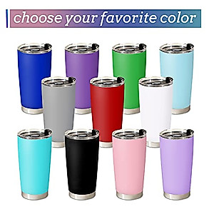 Petalsun Personalized Tumbler with Pictures Text Name, Custom Photo Stainless Steel Tumbler, Travel Mug Cup 20 Oz, Gifts for Anniversary Christmas Birthday Dad, Mom, Friend Color with Photo